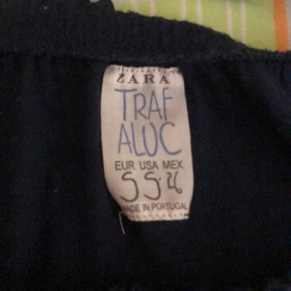 Zara | Tops | Zara Traf Aluc Navy Blue Small Long Sleeves Shirt | Poshmark